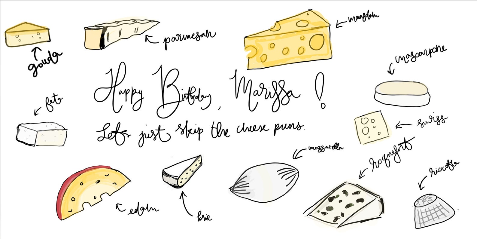 Assorted Cheese Themed Birthday Card, Mother's Day Card With ...