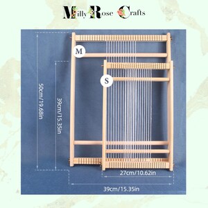 Wooden Weaving Loom Artisan Craft Kit Beginner Handcrafted Weaving Loom for Creative Textured ...