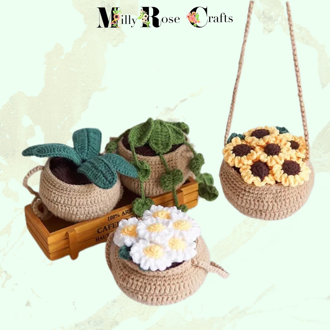 Hanging Plant Crochet Kit Cacti Beginner Crochet Set Complete Amigurumi ...