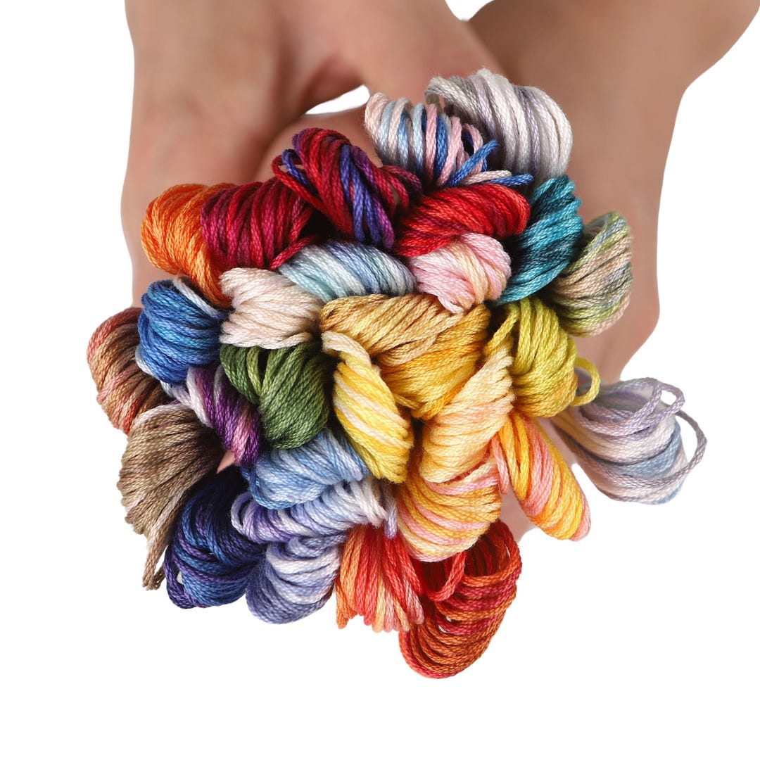 Variegated Embroidery Thread 30 Colors Egyptian Cotton Skeins ...