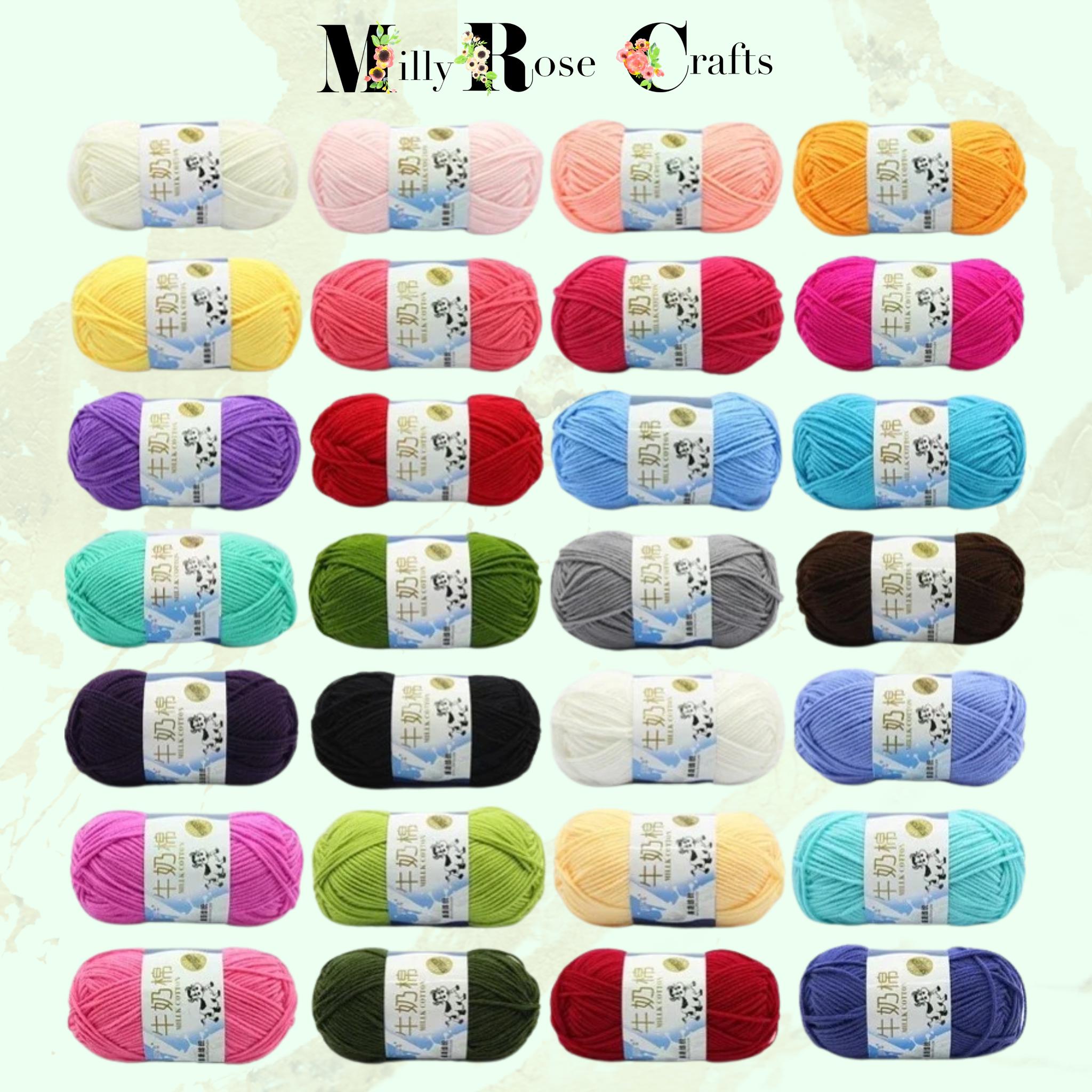 Milk Cotton 50g Yarn Fine Quality Hand-knitting Thread Soft DIY Long ...