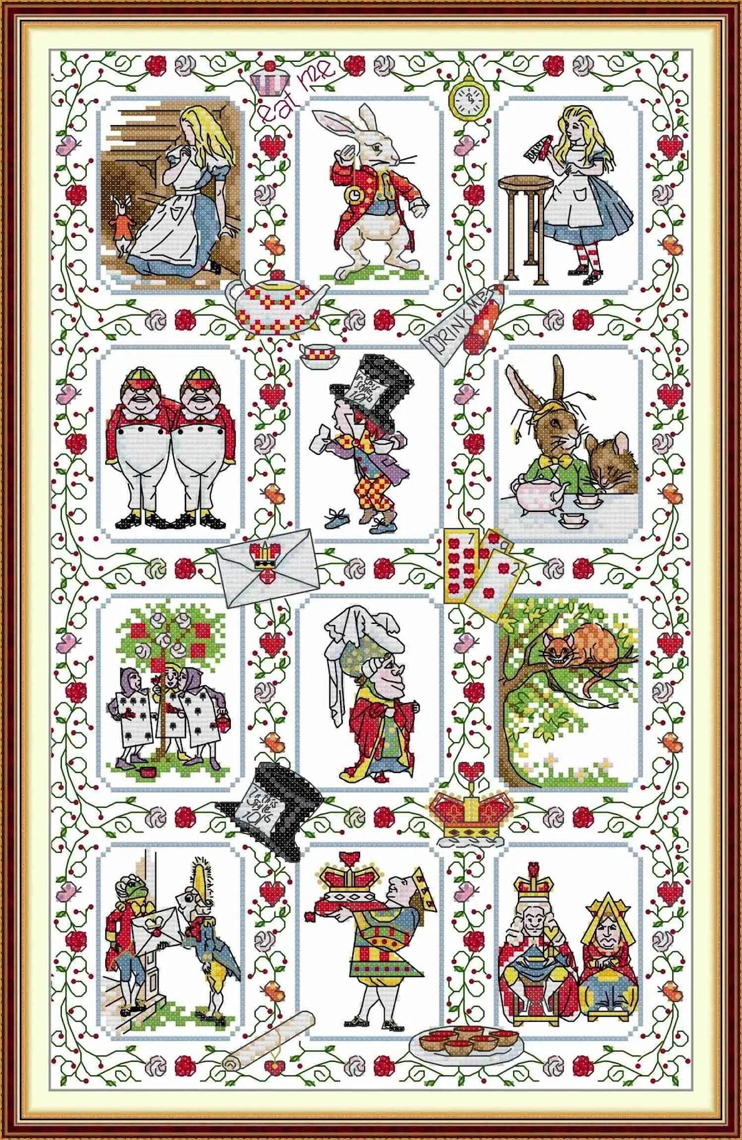 Alices Gallery Cross Stitch Kit DIY Beginner Alice in Wonderland ...