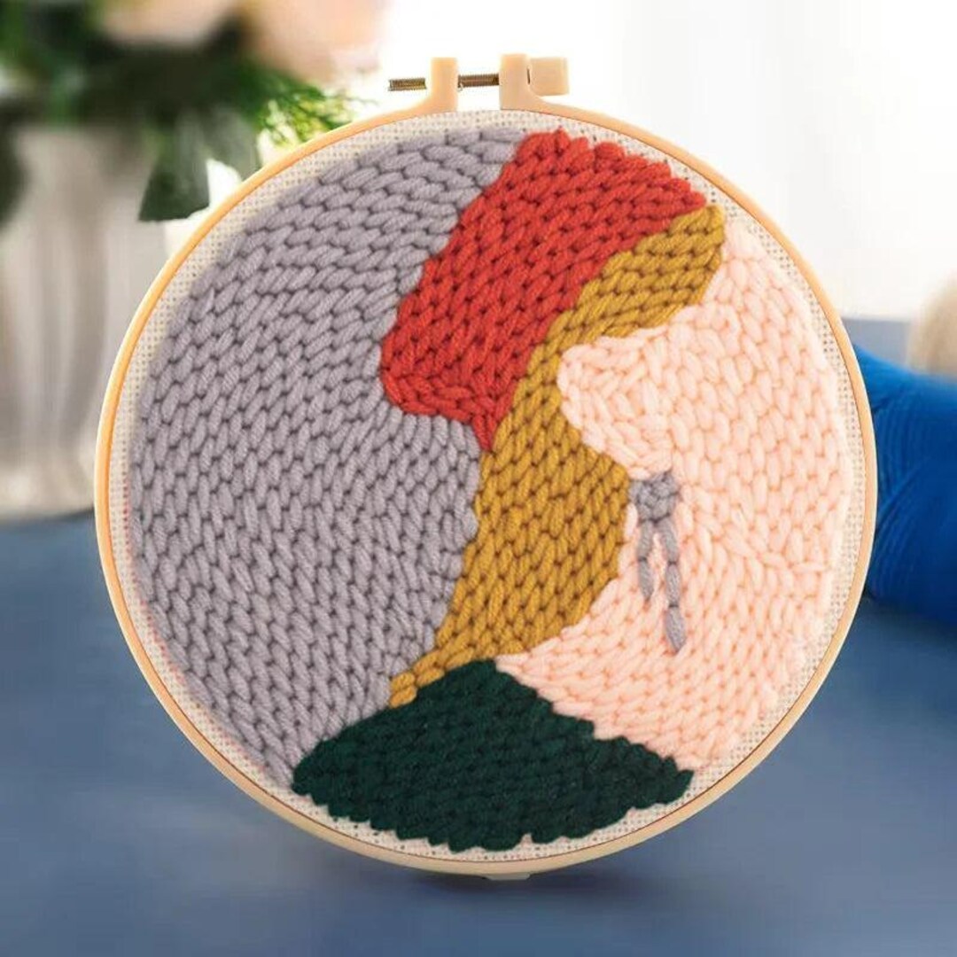 Lovely Ladies Punch Needle Kits 20x20cm Beginner Friendly Complete ...