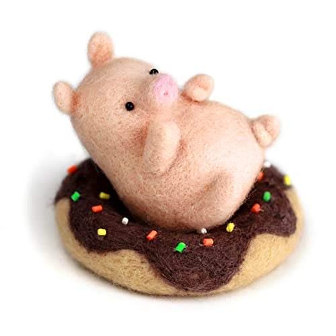 Greedy Pig Needle Felting Kit Pig and Donut Needle Felting Kit ...