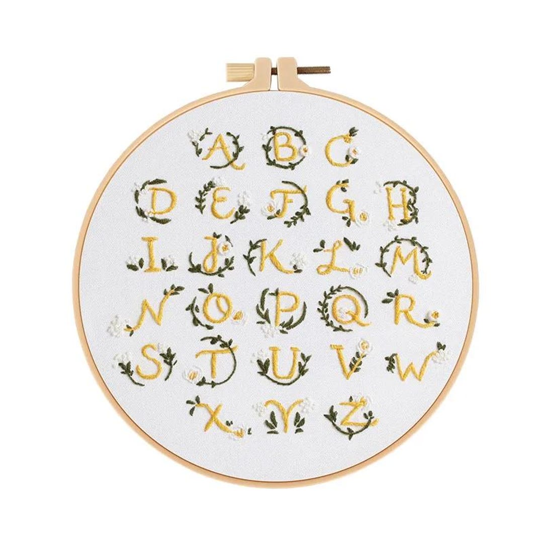 Alphabet Practice Embroidery Kit, Letters Kit for Beginners Adults With ...