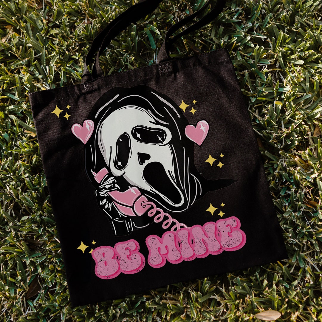 Ghostface Tote Bag Gothic Book Bag Scream Merch Spooky - Etsy