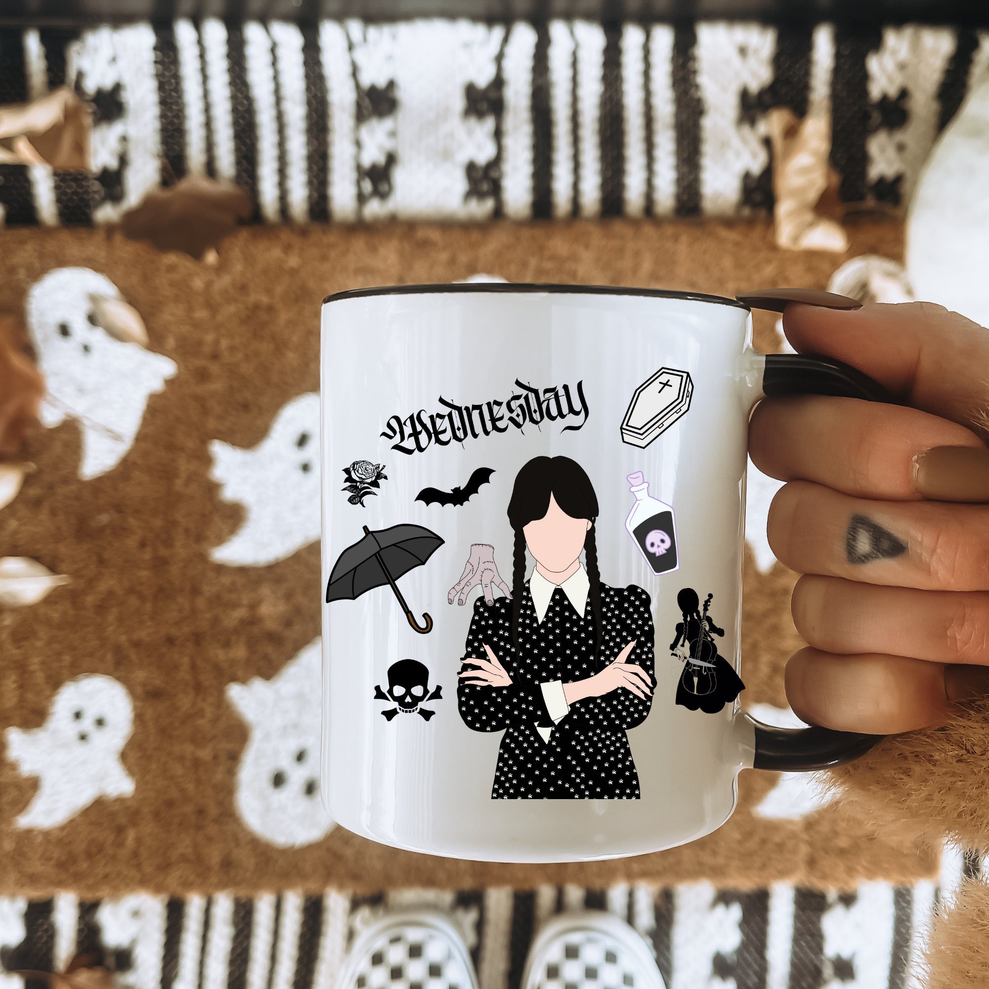 Wednesday Addams Mug, Wednesday Addams, The Addams Family Designed ...