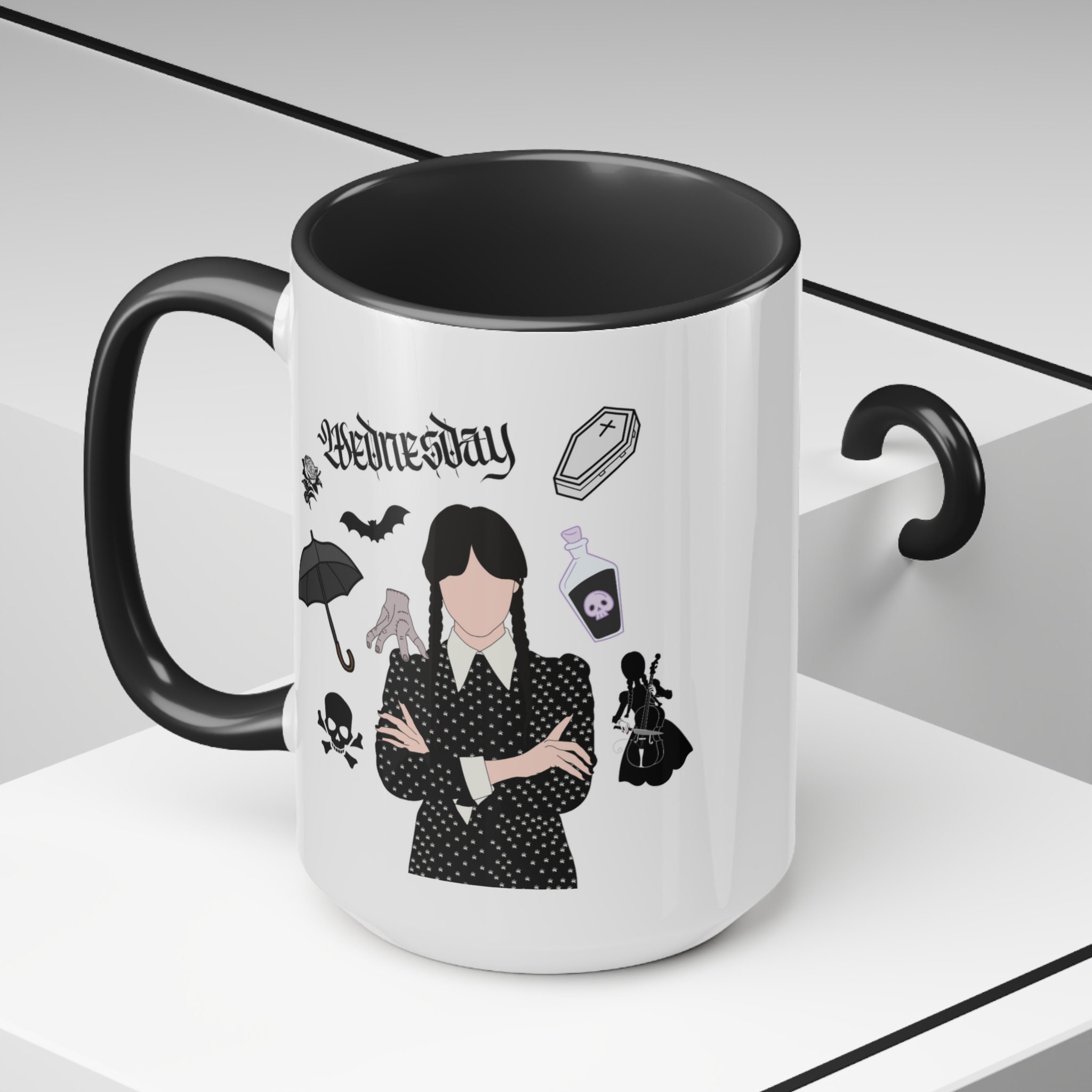 Wednesday Addams Mug, Wednesday Addams, The Addams Family Designed ...