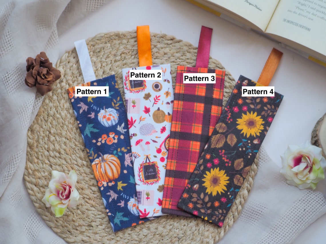 Fall Floral Bookmarks Pumpkin Bookmarks Autumn Vibes - Etsy