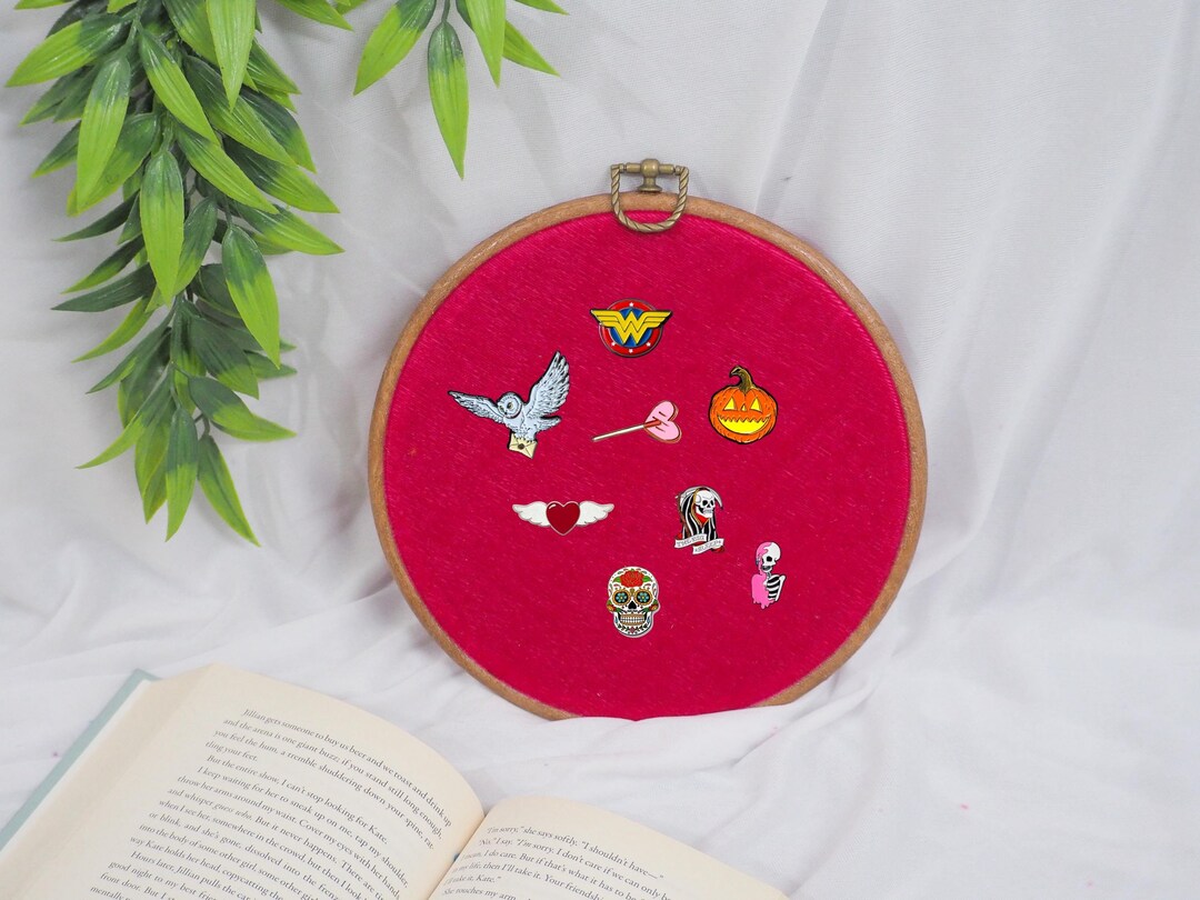 Velvet Enamel Pin Hoop | Small Enamel Pin Display | Enamel Pin Display ...