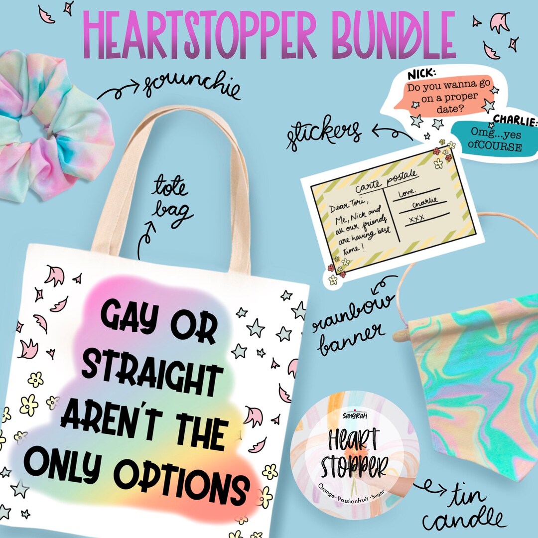 Heartstopper Merch Bundle | Heartstopper Candle | Heartstopper Stickers ...