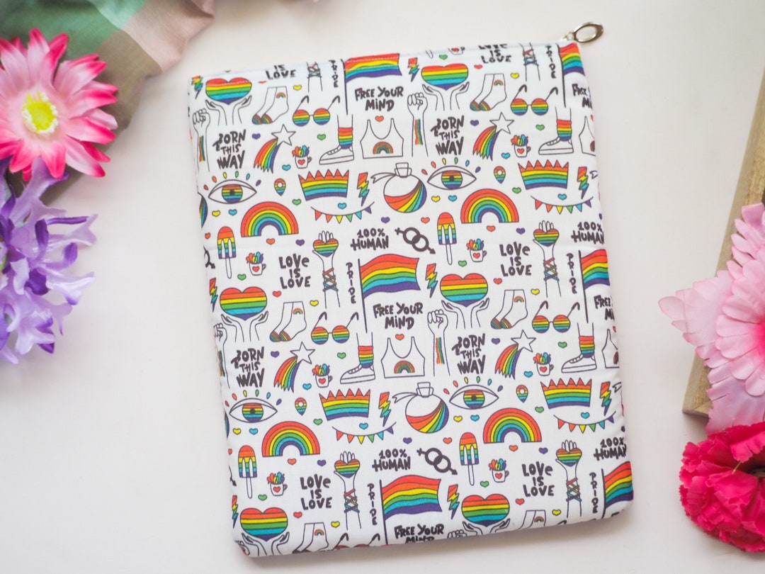 Pride Book Sleeve With Zipper | LGBTQ iPad Sleeve | Gay & Lesbian Book ...
