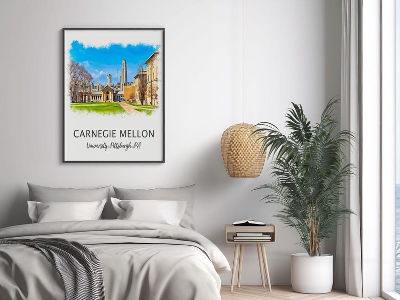 Carnegie Mellon Print, Graduation Wall Art, Home Decor, College Alumni ...