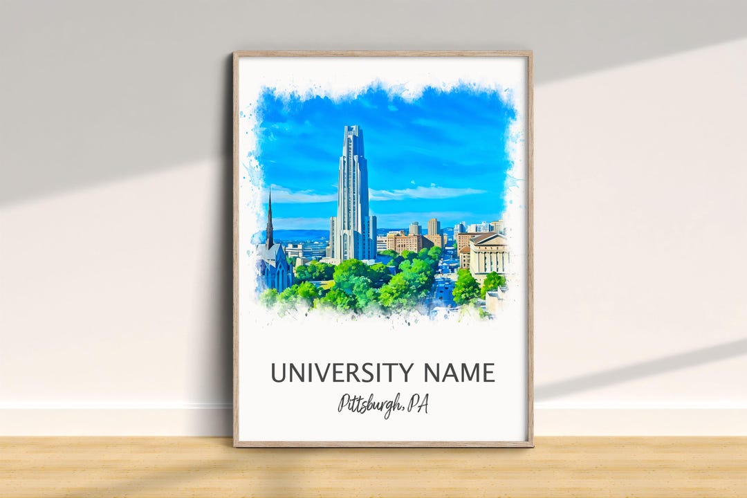 University of Pittsburgh Print, University Poster, Graduation Wall Art ...