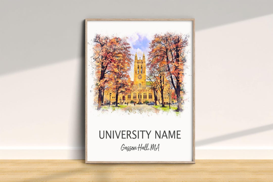 Boston College Print, Graduation Wall Art, Home Decor, College Alumni ...