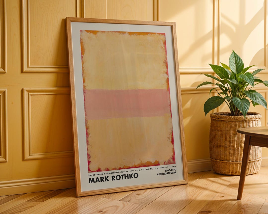 Mark Rothko Print, Pink Beige Vintage Poster, Art Print, Museum ...