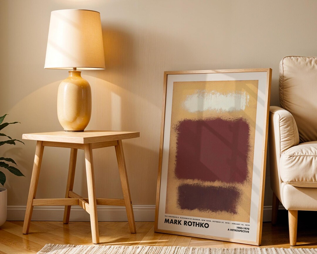 Mark Rothko Print, Brown Beige Vintage Poster, Art Print, Museum ...