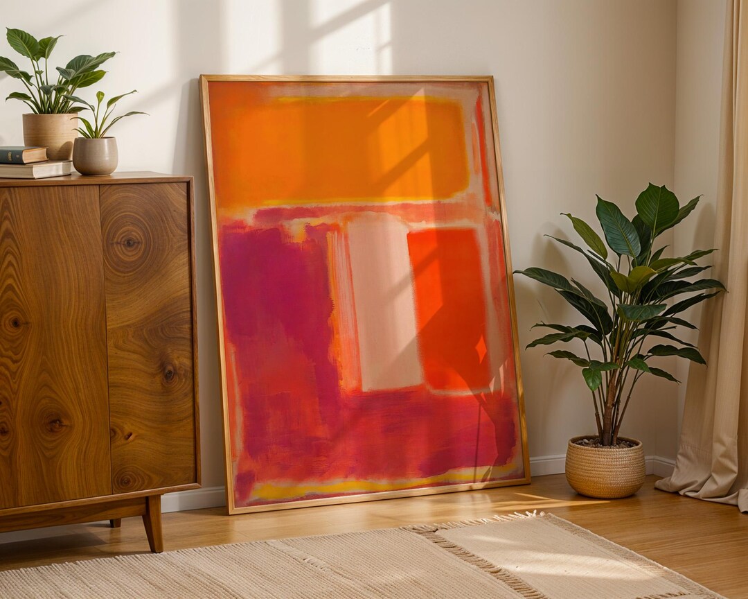 Mark Rothko Yellow, Cherry, Orange Vintage Poster, Rothko Print, Museum ...
