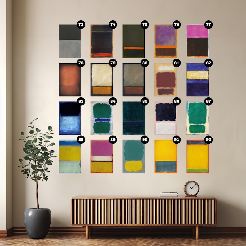 Custom Mark Rothko Set of Three Prints, Mark Rothko Wall Art, Rothko ...