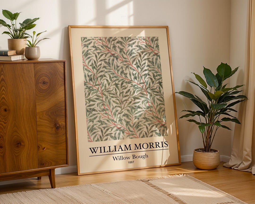 Green Floral William Morris Poster, Willow Bough Print, William Morris ...