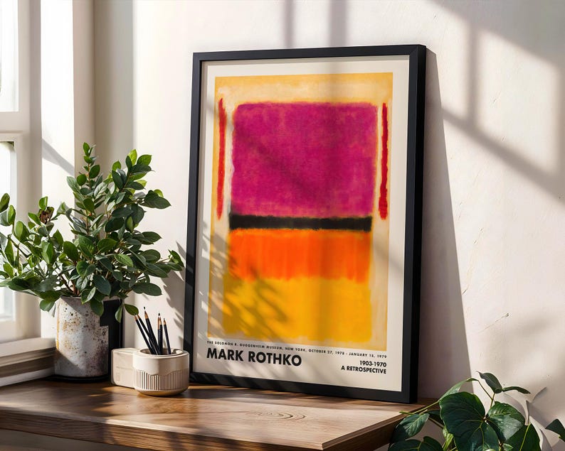 Mark Rothko Magenta Black Orange Print, Vintage Museum Poster, Rothko ...