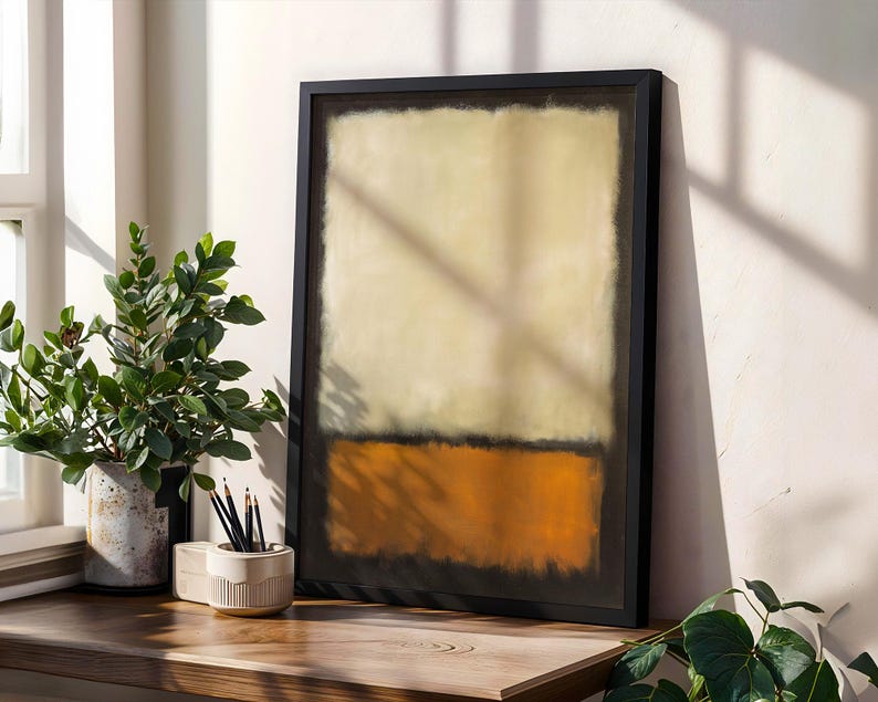 Mark Rothko Brown and Gray Wall Art, Vintage Poster, Rothko Print ...