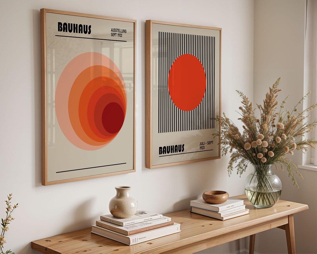 Set of 2 Prints, Poster Set, Gallery Wall Art Set, Geometric Art Print ...