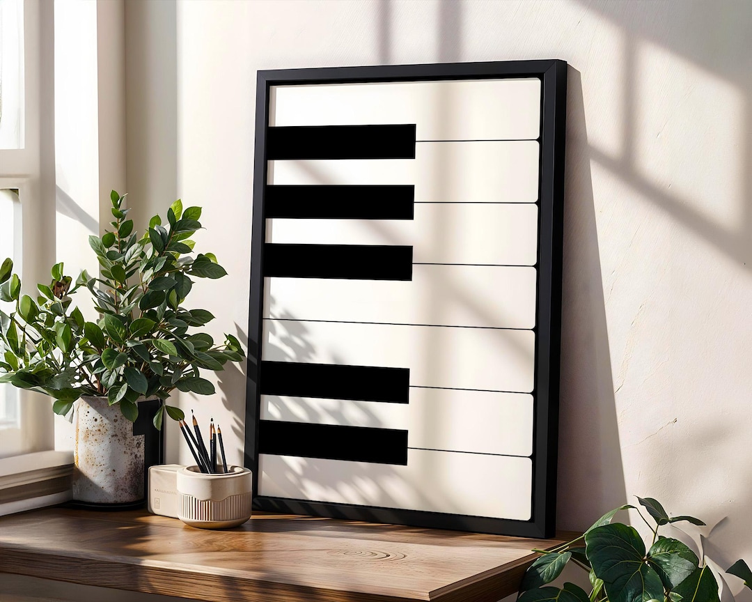 Piano Keys Print, Piano Wall Art, Piano Poster, Minimalist Music Art ...