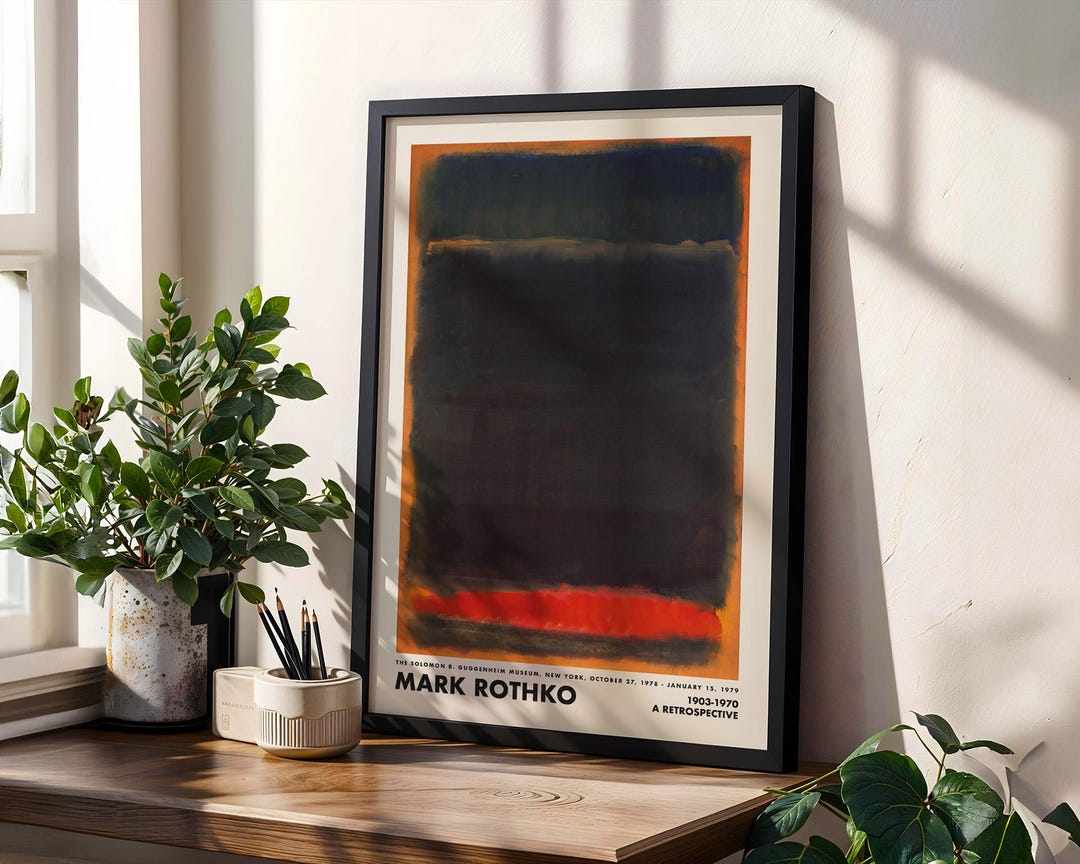 Mark Rothko Print, Black Orange Poster, Art Print, Museum Exhibition ...