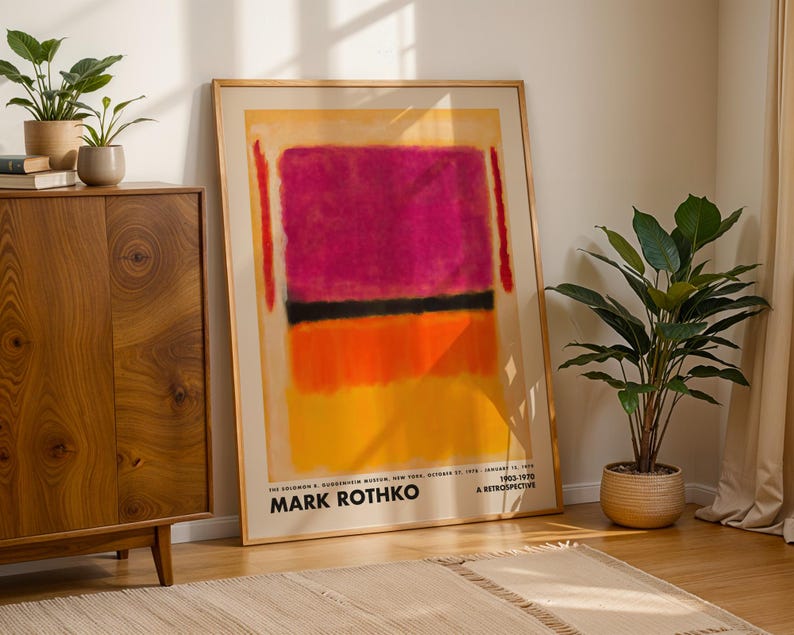 Mark Rothko Magenta Black Orange Print, Vintage Museum Poster, Rothko ...