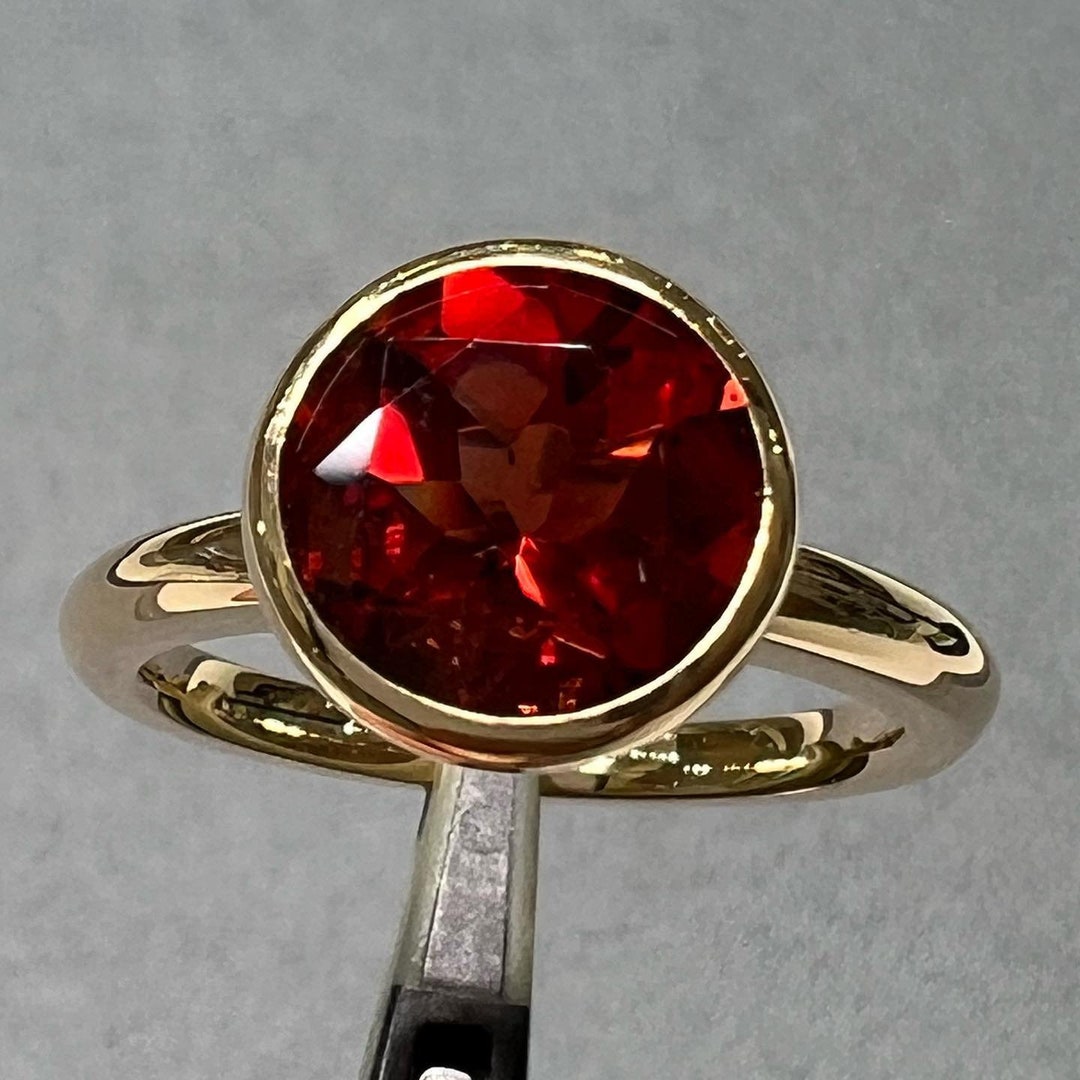 Beautiful Red Spinel Ring 925 Sterling Silver Vintage Round Cut Spinel ...