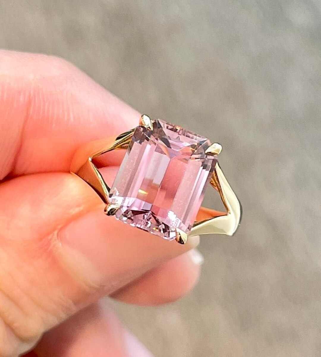 Luxurious Pink Spinel Ring Vintage Spinel Ring 925 Sterling Silver ...