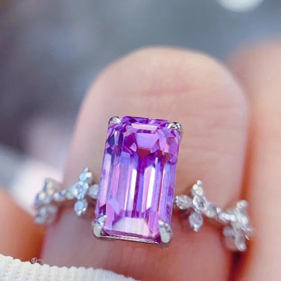 Luxurious Kunzite Ring Vintage and Unique Kunzite Ring 925 Sterling ...