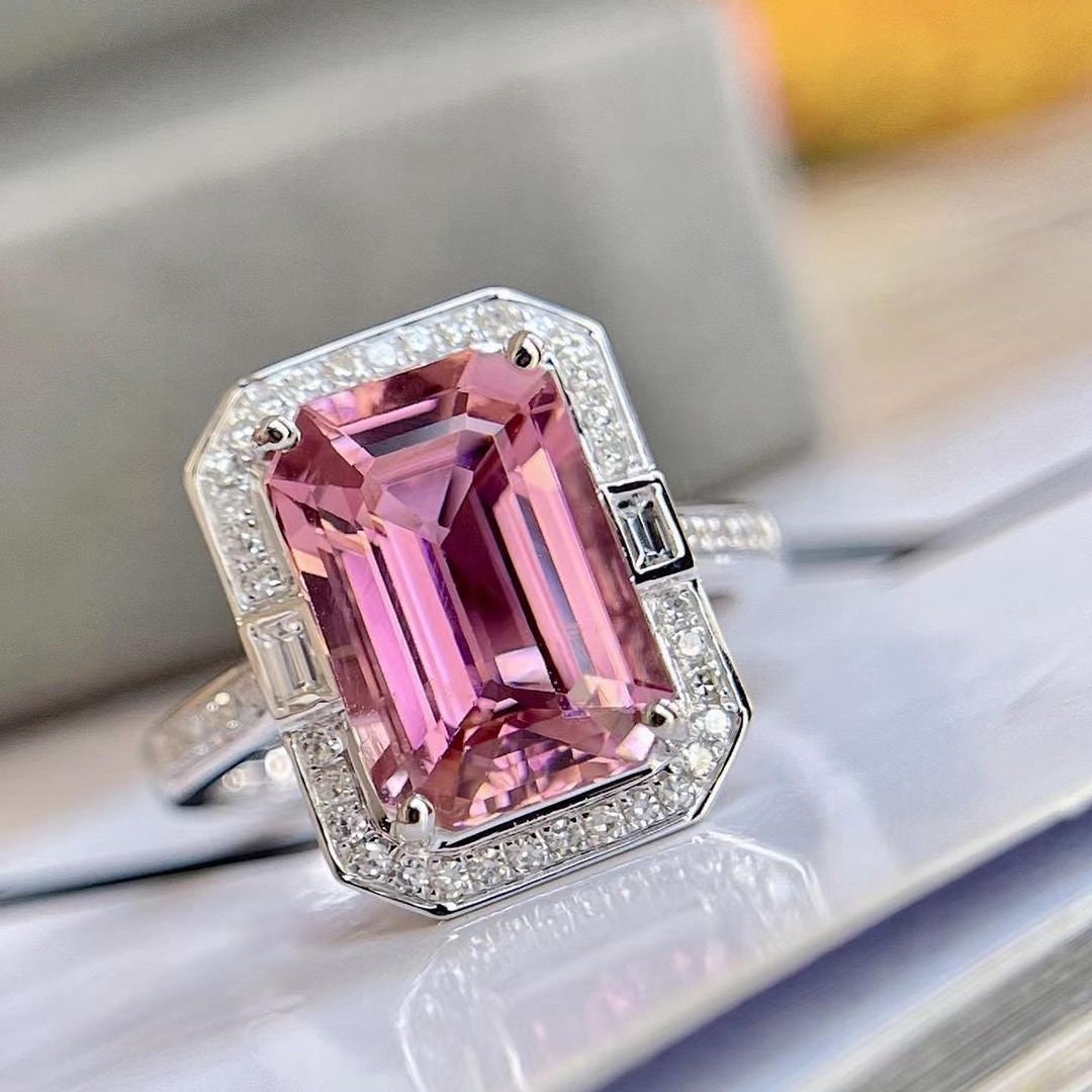 Vintage and Unique Design Pink Tourmaline Ring Luxurious - Etsy