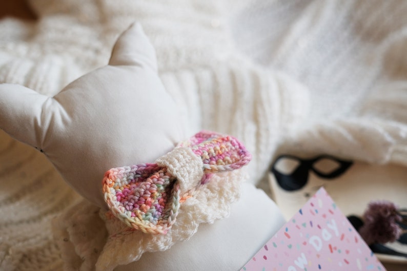 Rose Floral Cat Bow Kawaii Cat Bowtie Flower Pet Bow Kitten | Etsy