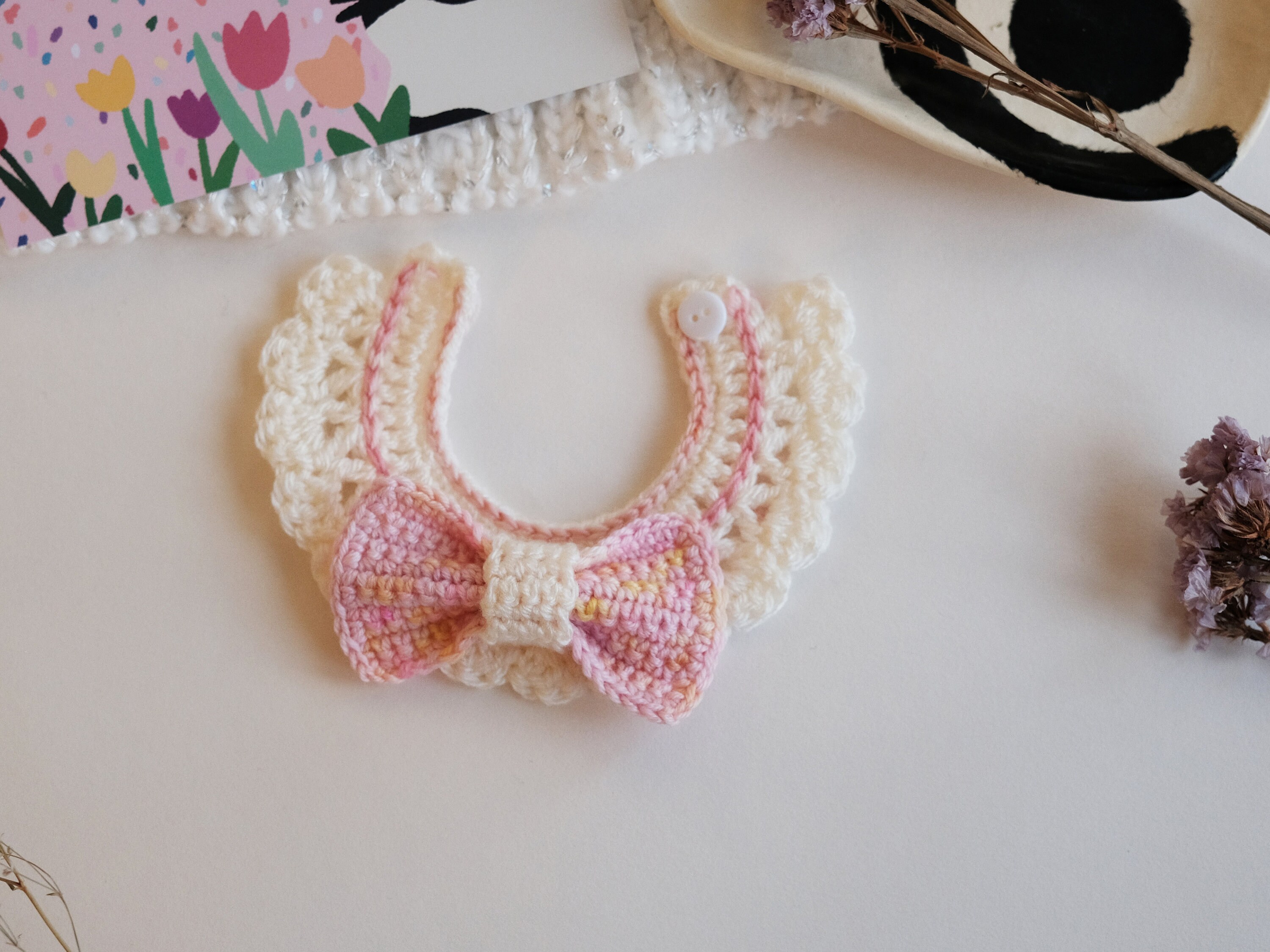 Rose Floral Cat Bow Kawaii Cat Bowtie Flower Pet Bow Kitten - Etsy