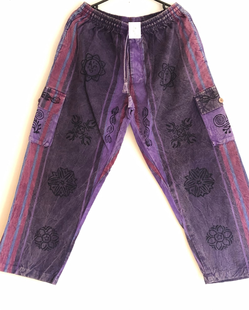 Printed Cotton Hippie Trousers: Himalayan Boho Pants - Etsy