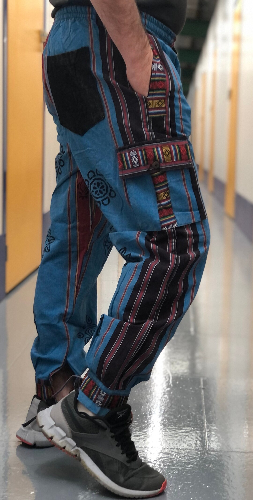 Printed Cotton Hippie Trousers: Himalayan Boho Casual Pants - Etsy