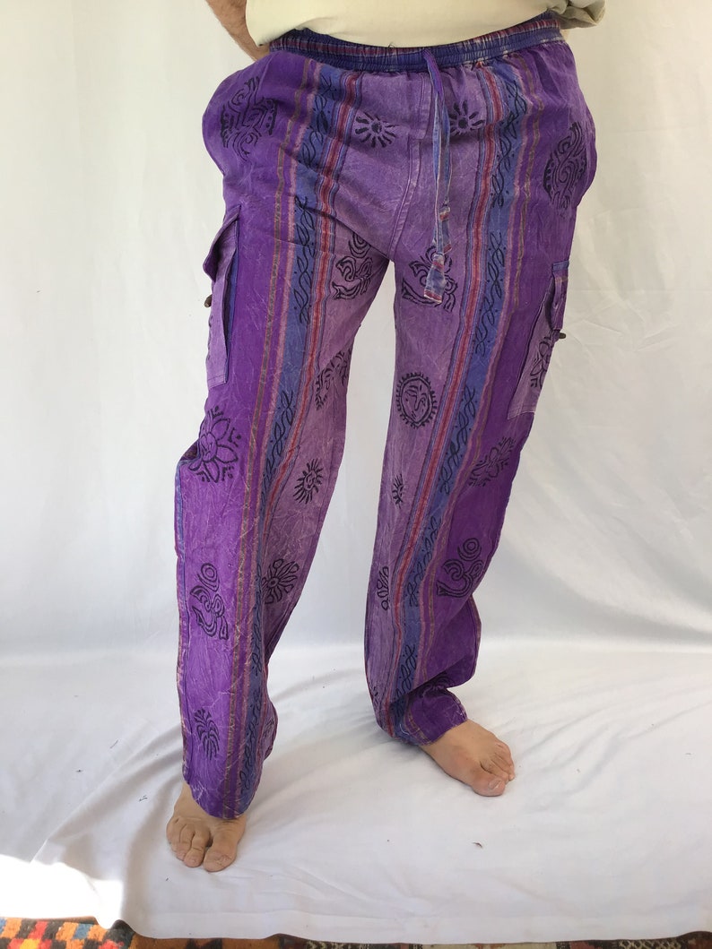 Printed Cotton Hippie Trousers: Himalayan Boho Pants - Etsy