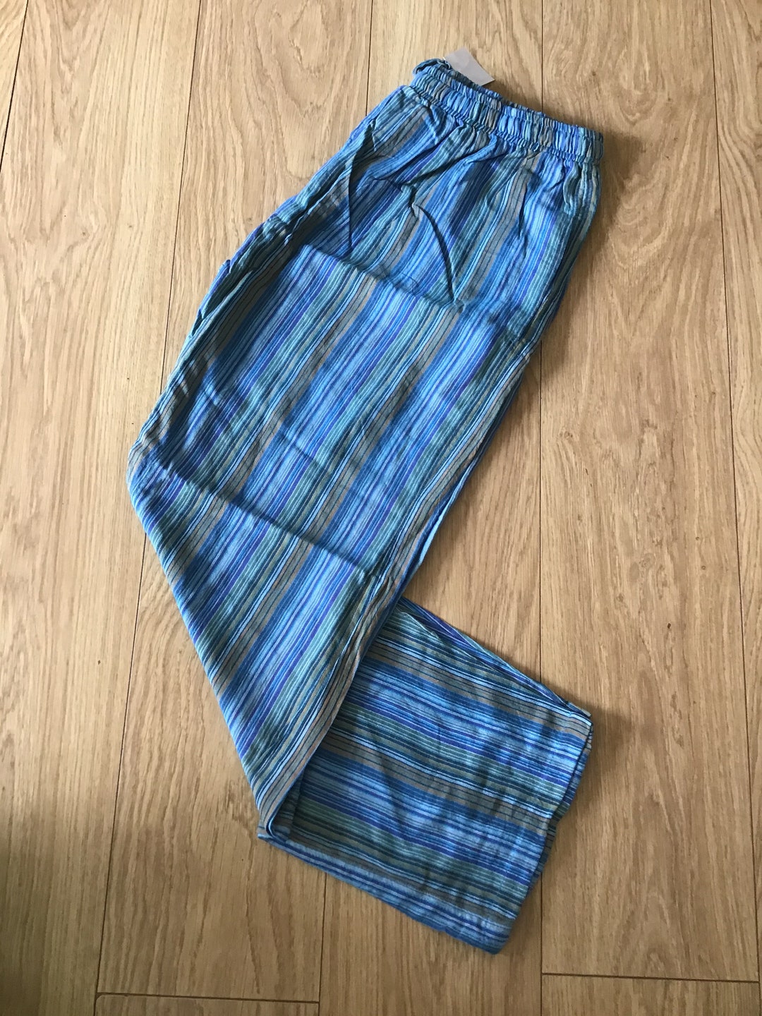 Striped Cotton Lounge Pants: Fair Himalayan Made Trousers - Etsy