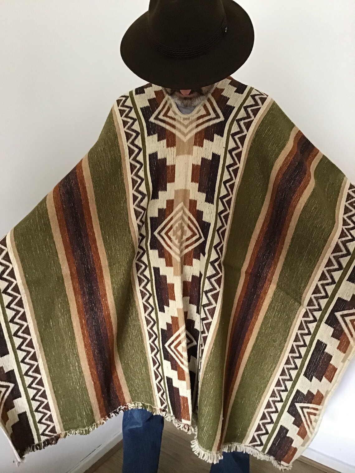 Original Poncho Women's Unisex SHEEP Wool hooded - Etsy