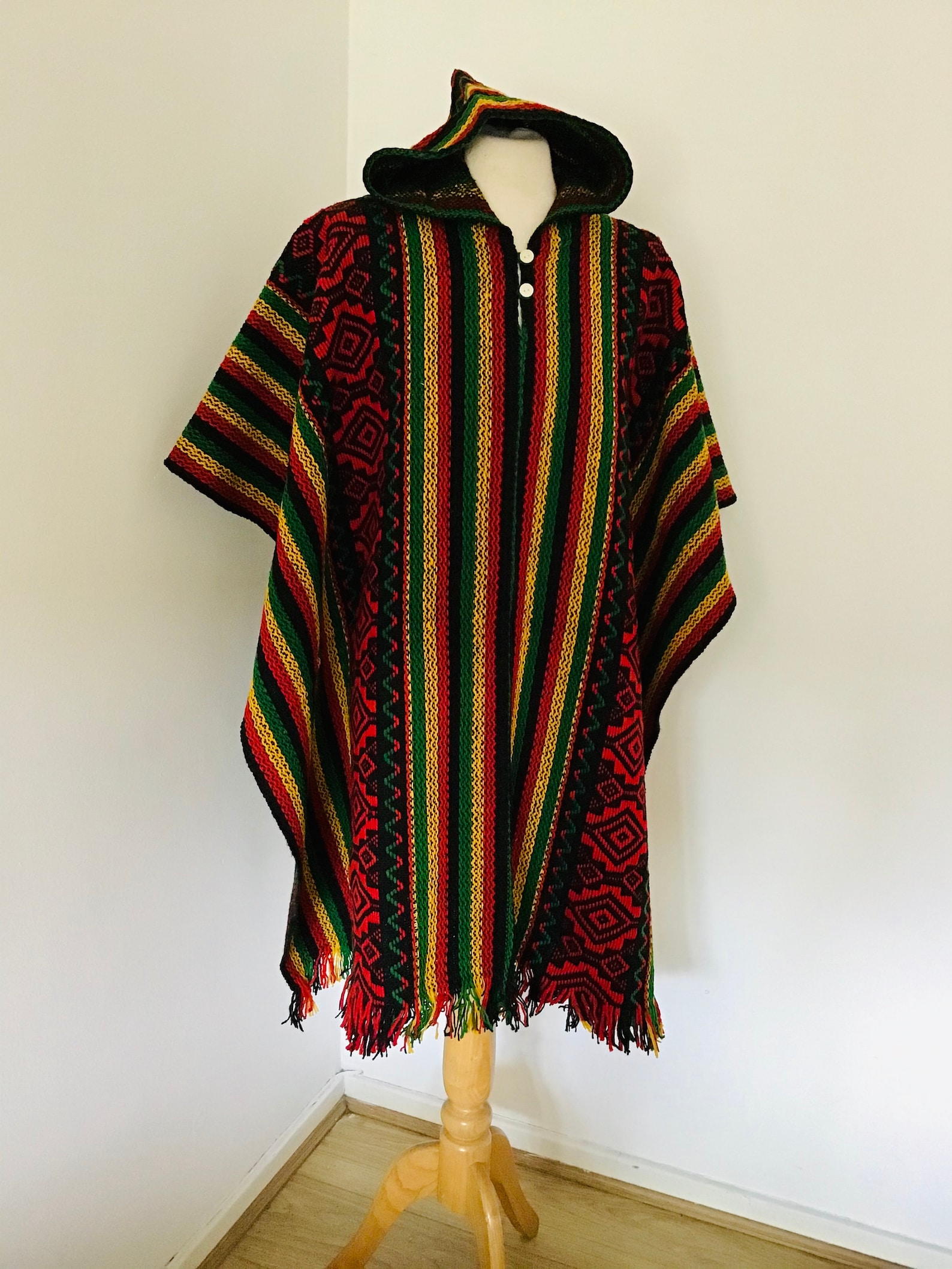 Rasta Striped SHEEP Wool mens unisex original south - Etsy