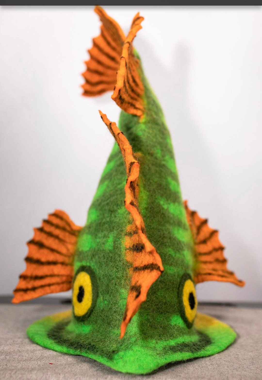 Handmade FELT FISH HATS Funky Hippy Boho Festival Fancy Dress Hat Cap ...