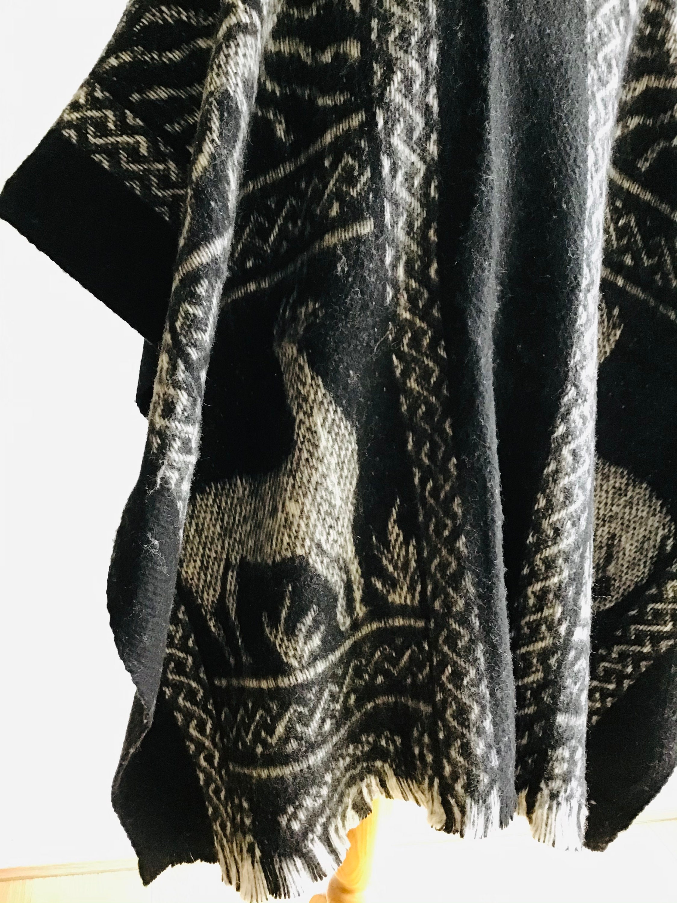 Original Poncho from Ecuador Men Unisex Natural color | Etsy