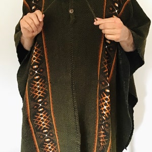 Olive Green, Wool, Mens, Unisex, Original ,south American, Handwoven ...