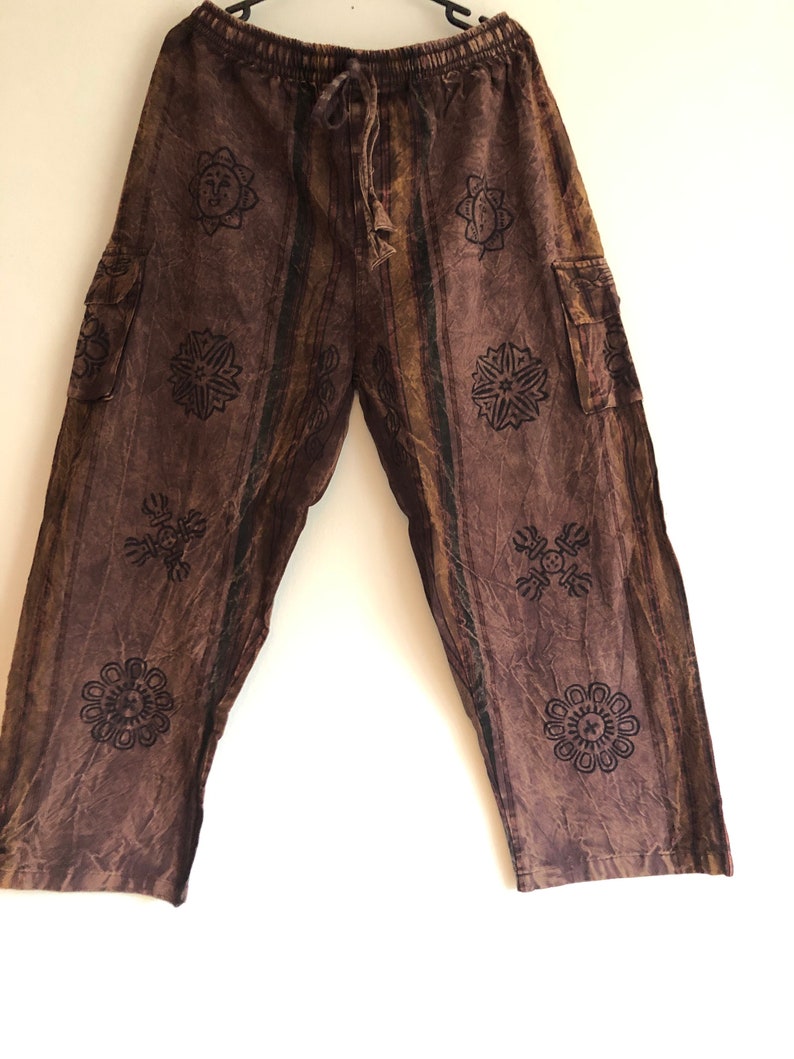 Printed Cotton Hippie Trousers: Himalayan Boho Pants - Etsy