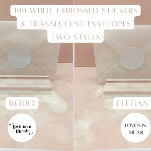 Biodegradable Wedding Confetti Kit Translucent Envelopes With Embossed ...