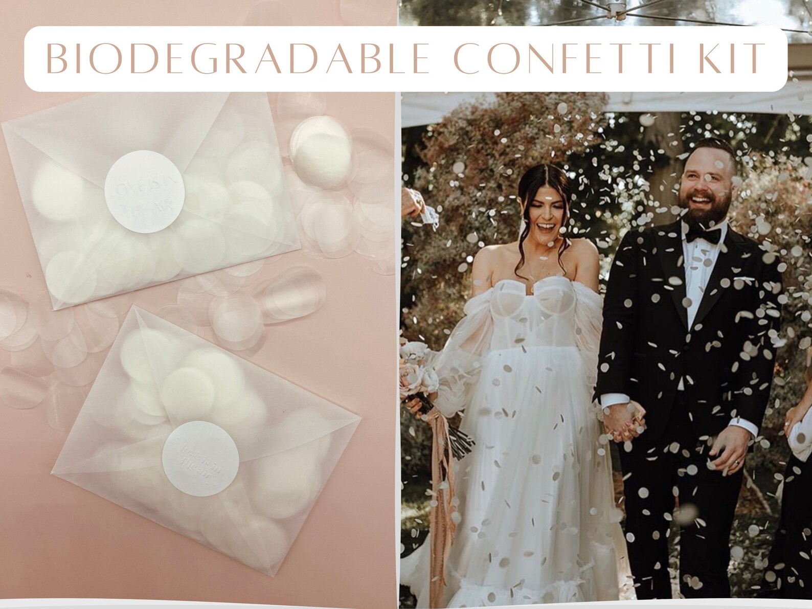 Biodegradable Wedding Confetti Kit Trendy Translucent - Etsy