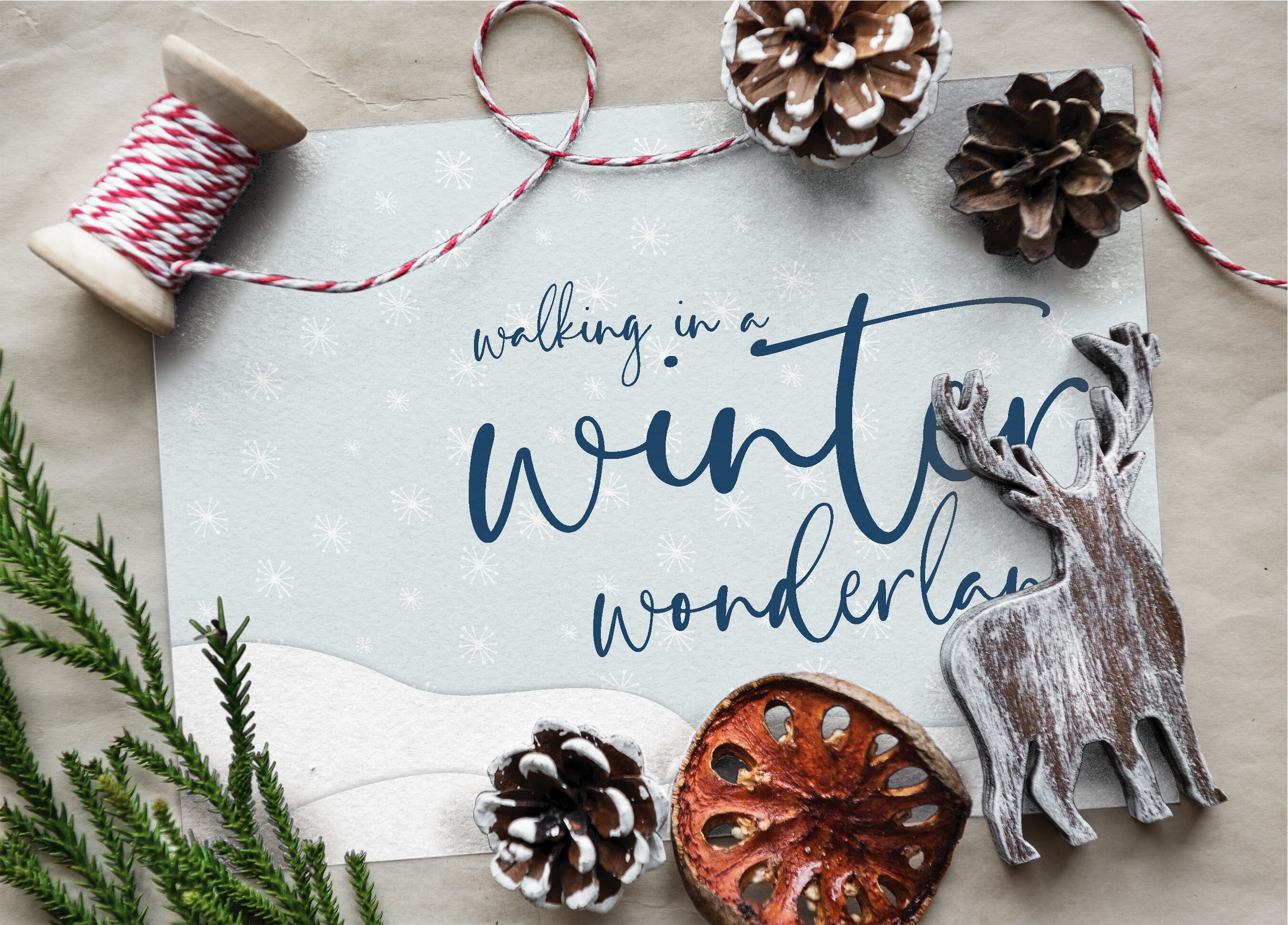 Walking in a Winter Wonderland Digital Print Print at Home - Etsy