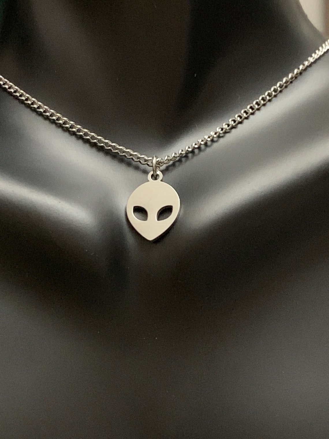 Alien Necklace Simple Alien Choker Pendant Little E.T. Gift | Etsy